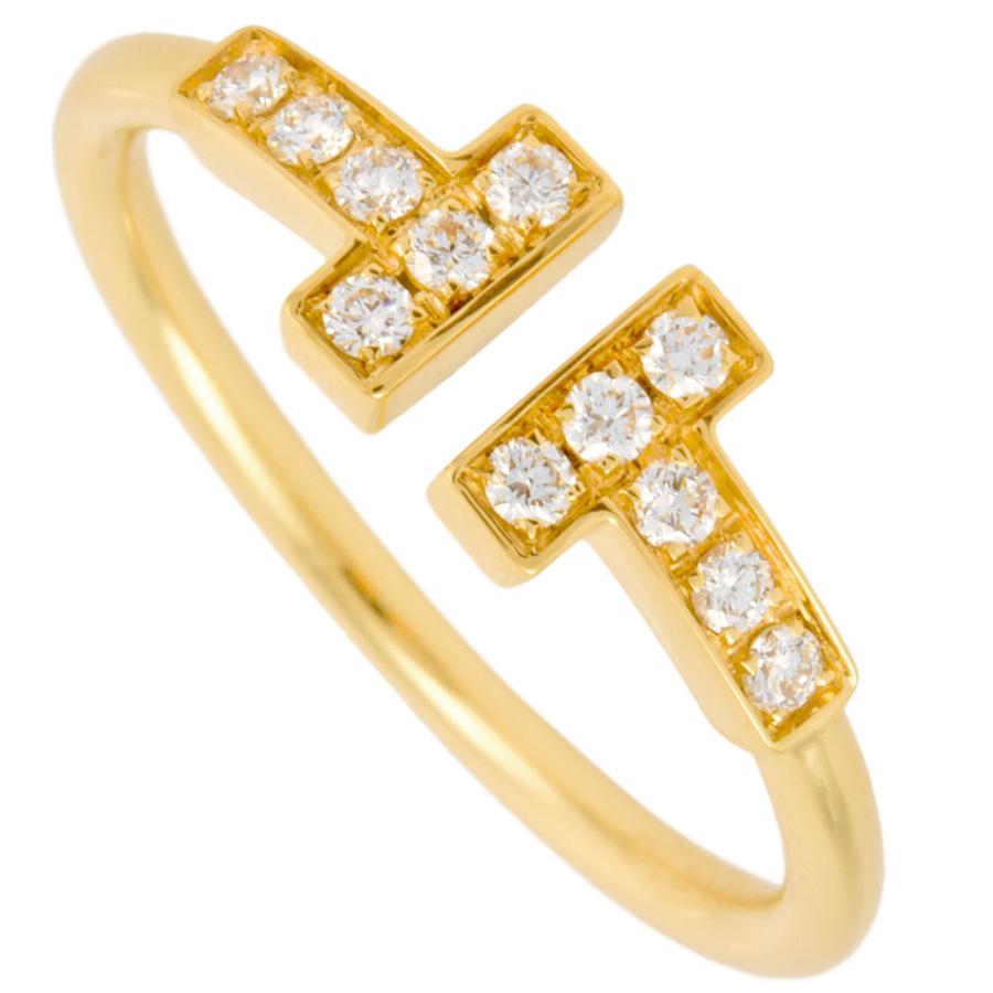 TIFFANY&Co. ティファニー Tiffany&Co Tワイヤー リング ダイヤモンド K18YG #11 : ゴールドプラザ ヤフー店 - 通販 - Yahoo!ショッピング