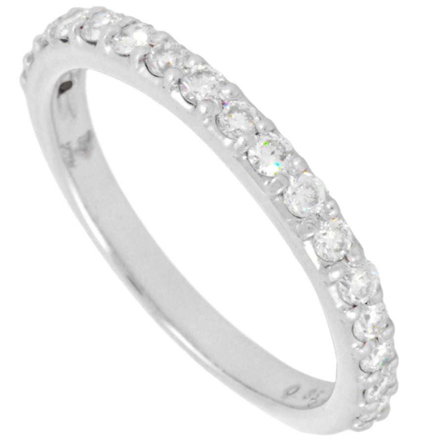 Ponte Vecchio ポンテヴェキオ ハーフ エタニティ リング 指輪 ダイヤモンド 0.35ct 約10号 K18WG ホワイトゴールド 2.1g レディース : ゴールドプラザ ...
