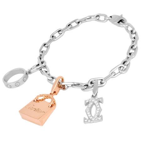 Cartier カルティエ スパルタカス ブレスレット チャーム3個付 Cartier カルティエ スパルタカス ブレスレット チャーム3個付