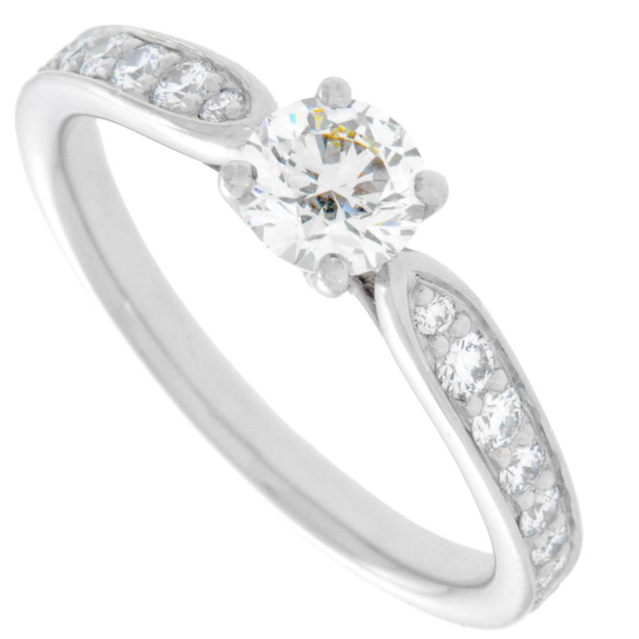 TIFFANY&Co. ティファニー Tiffany&Co. ハーモニー ハーフエタニティ リング 指輪 ダイヤモンド 0.34ct 約8号 Pt950 レディース : ゴールドプラザ ヤフー ...