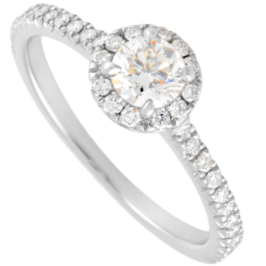 ティファニー Tiffany&Co. ソレスト ラウンドブリリアント リング 指輪 ダイヤモンド 0.24ct 約7.5号 Pt950 プラチナ H/IF/3EX レディース ...