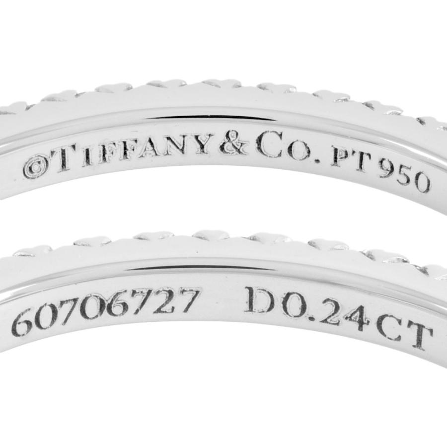 ティファニー Tiffany&Co. ソレスト ラウンドブリリアント リング 指輪 ダイヤモンド 0.24ct 約7.5号 Pt950 プラチナ H/IF/3EX レディース ...