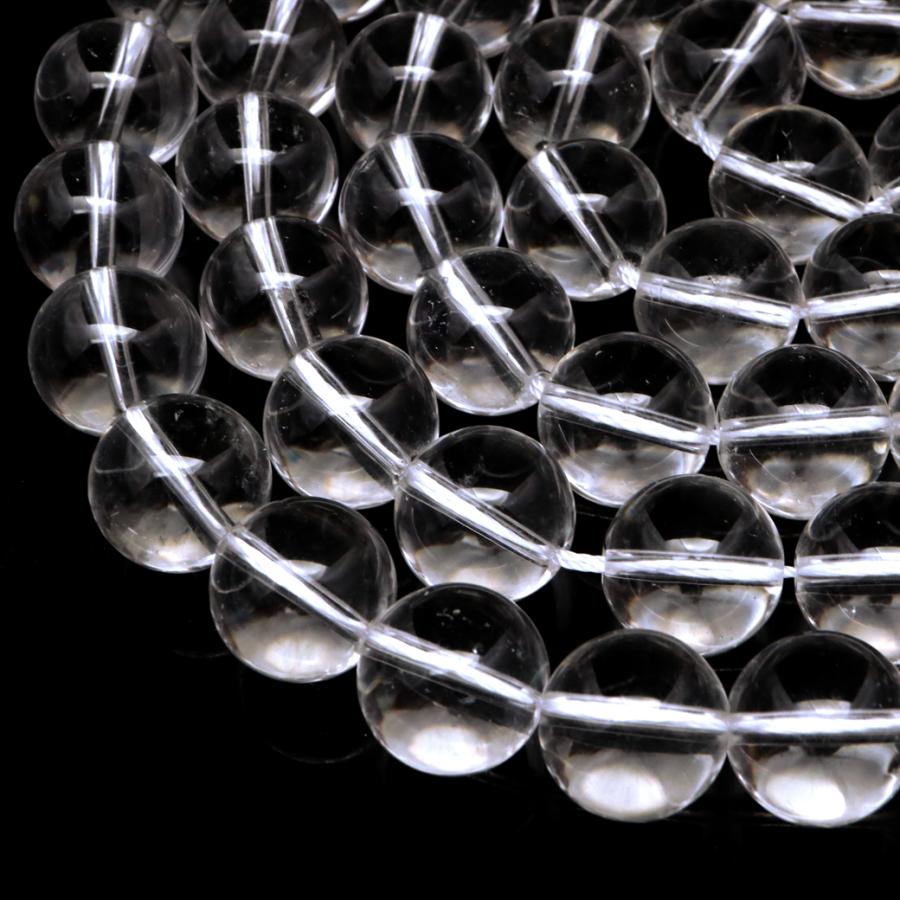 水晶 一連 ビーズ 14mm AAA 透明 クリスタルクォーツ 長さ38cm前後 アクセサリー パーツ ハンドメイド 手作り 天然石 パワーストーン 父の日 : GOLD STONE ...