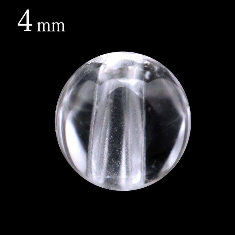 GOLD STONE 水晶 粒売り 1粒 ビーズ 4mm AAA 透明 クリスタルクォーツ アクセサリー パーツ ハンドメイド 手作り 天然石 ...