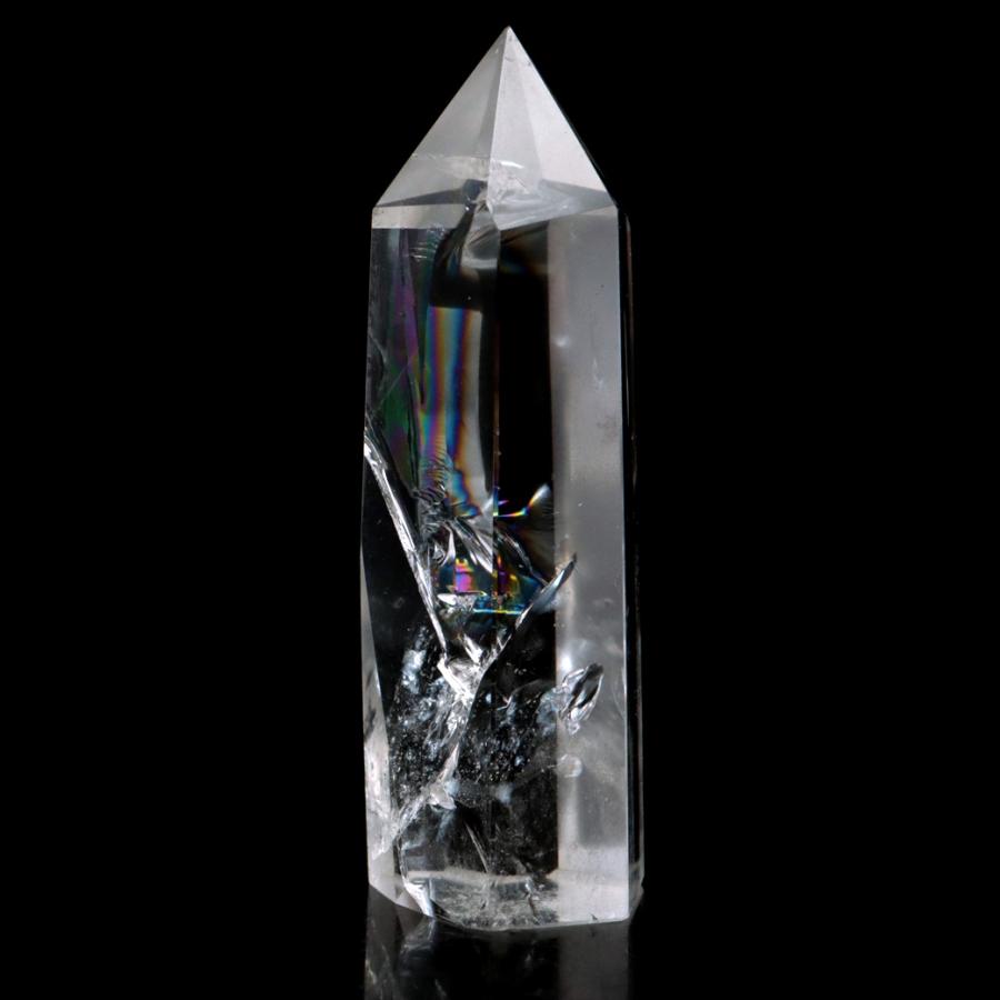 GOLD STONE アイリスクォーツ 六角柱 Mサイズ ポイント 虹入り 水晶 クリスタル レインボー 置き物 浄化 Iris quartz ...