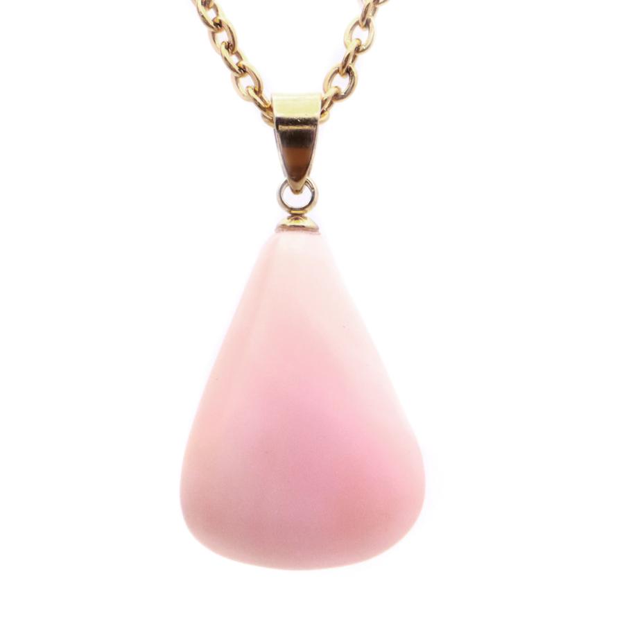 GOLD STONE ピンクオパール ペンダント トップ 首飾り 天然石 ネックレス 1点もの 蛋白石 パワーストーン Pink Opal ...