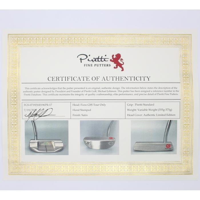 Piretti ピレッティ Fiore フィオーレ Lion GSS パター 笹生優花プロモデル 【完全1点物ハンドスタンプ仕様】 : ゴルフ ...