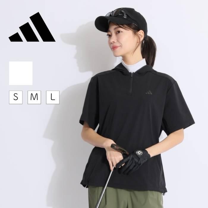 セール中】 アディダスゴルフ 裾ドロストハーフジップ半袖パーカー