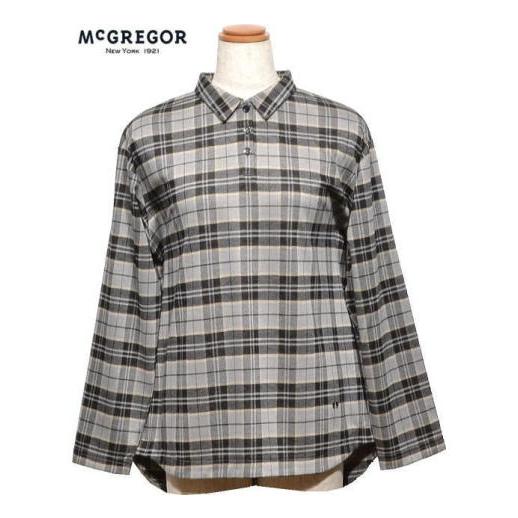 McGREGOR（マックレガー） 長袖ポロシャツ レディース 311614701 ワイドシルエット 手洗い可 秋冬 長袖シャツ McGREGOR L : ゴルフ・スプリング - 通販 ...