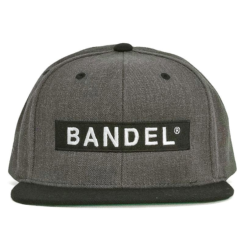 BANDEL バンデル スナップバック フラットキャップ BOX LOGO Grey×Black BAN-CP009 2WF2 平ツバ フラット キャップ フラットビル フラットバイザー 帽子 ...