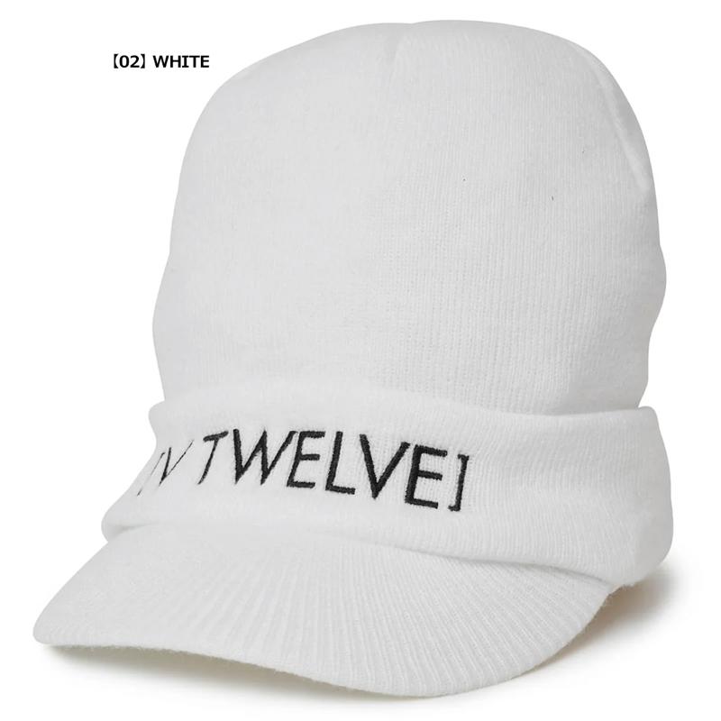 クーポン有 V12 ゴルフ つば付き ニットキャップ WIN KNIT CAP V122320-CP11 ヴィ・トゥエルヴ 防寒 保温 3WF2 ゴルフウェア 帽子 V12 GOLF OCT3 ...