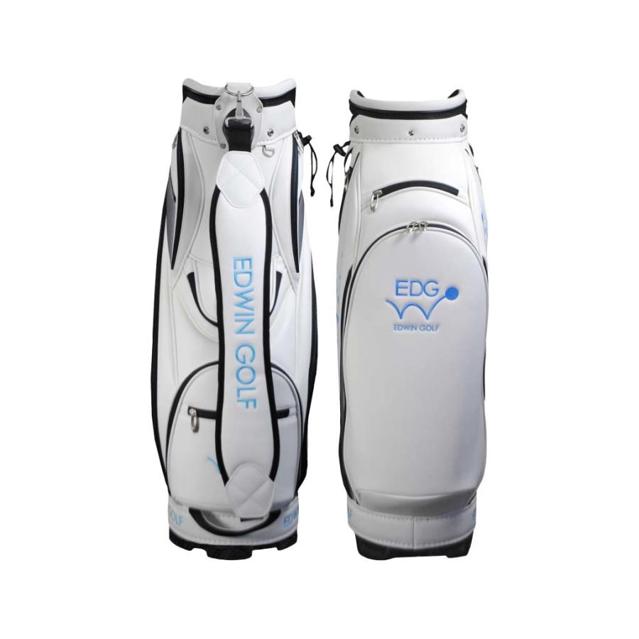 EDWIN GOLF エドウィンゴルフ キャディバッグ【EDCB-3477】 9.5型 5分割2セパレーター ホワイト ブラック ゴルフバッグ : ゴルフトゥエンティ - 通販 - Yahoo ...