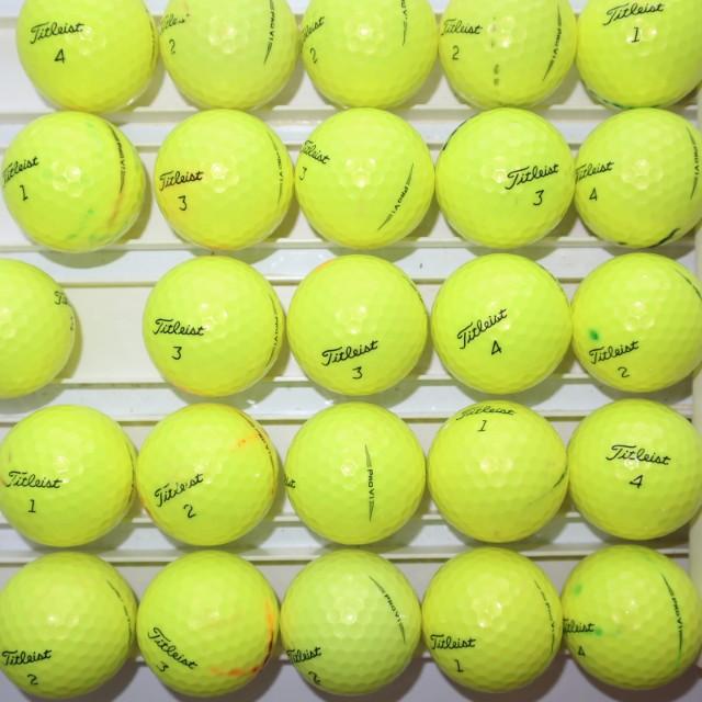 Pro V1 25個 プロV1 2019年〜2020年モデル イエローカラー prov1 '19 Bランク タイトリスト 中古 ロストボール ...
