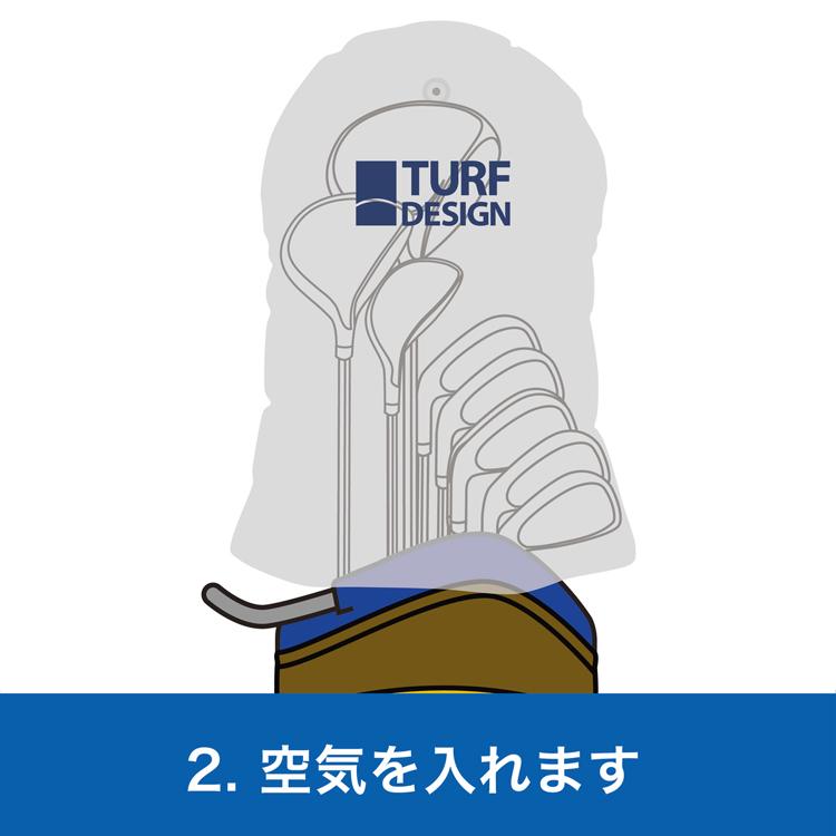 TURF DESIGN ゴルフ トラベルギア ターフデザイン TURFDESIGN エアクラブクッション クラブカバー 47インチ対応 TDAC-2074 コンペ 賞品 景品 : ゴルフハンズ ...