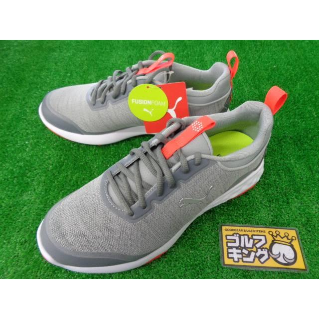 PUMA（プーマ） GK三好 369【新品 26.5センチ】プーマ 377041 フュージョン プロ ラバーソール スパイクレスシューズ グレー/シルバー/レッド : ゴルフキングヤフー ...