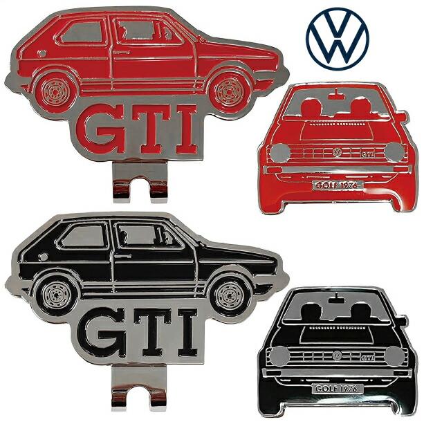 フォルクスワーゲン Volkswagen ゴルフ マーカー クリップ 付き マグネット ( GTI )( レッド ブラック ) vwac ...