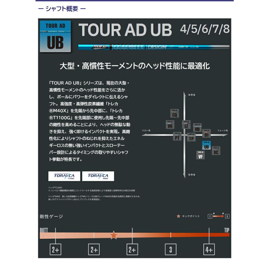 グラファイトデザイン ツアーAD UB Tour AD UB タイトリスト スリーブ付 シャフト ドライバー用 :titslgd0005 ...