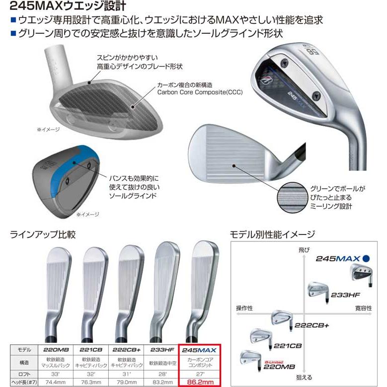 BRIDGESTONE ブリヂストンゴルフ 245MAX アイアン 単品[#6、AW BRIDGESTONE ブリヂストンゴルフ 245MAX アイアン 単品[#6、AW