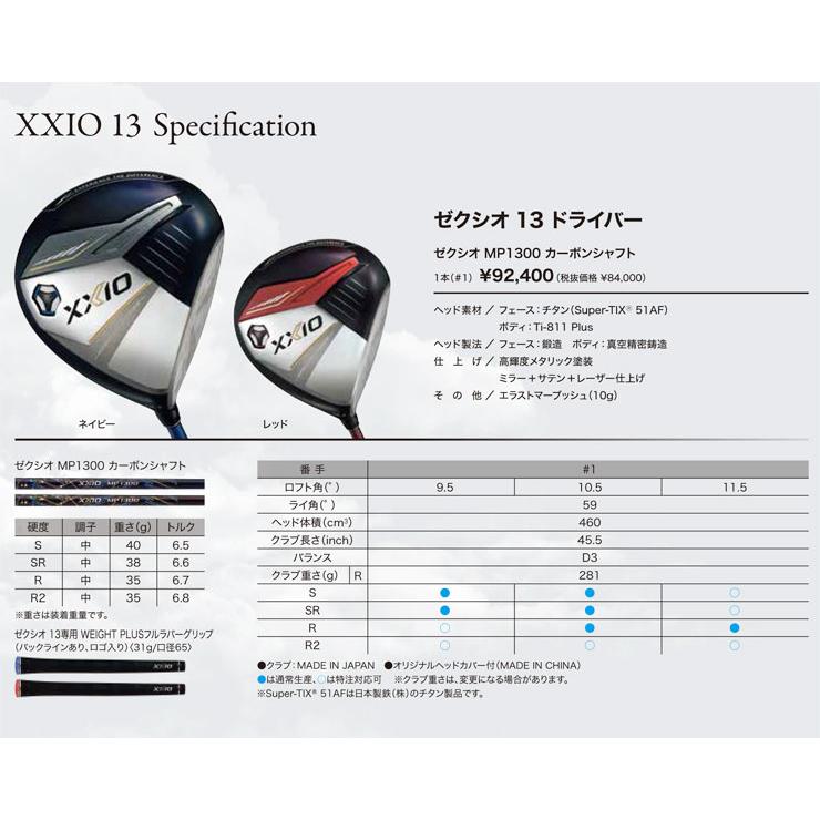 ゼクシオ 13 ドライバー XXIO MP1300 カーボンシャフト : dp24x13nd : ゴルフレンジャー - 通販 - Yahoo!ショッピング