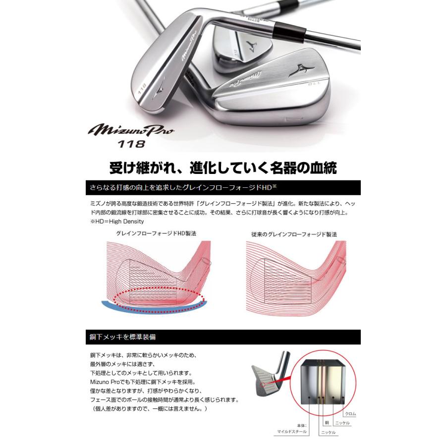 MIZUNO ミズノ Mizuno Pro 118 アイアン ダイナミックゴールド120 フレックス：S200 シャフト 6本セット[＃5-P] : ゴルフレンジャー - 通販 - Yahoo ...