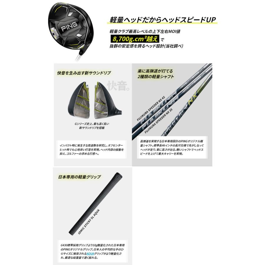 G430 ピン HL SFT ドライバー Fujikura Speeder NX 35D/ 45D シャフト : ゴルフレンジャー - 通販 - Yahoo!ショッピング