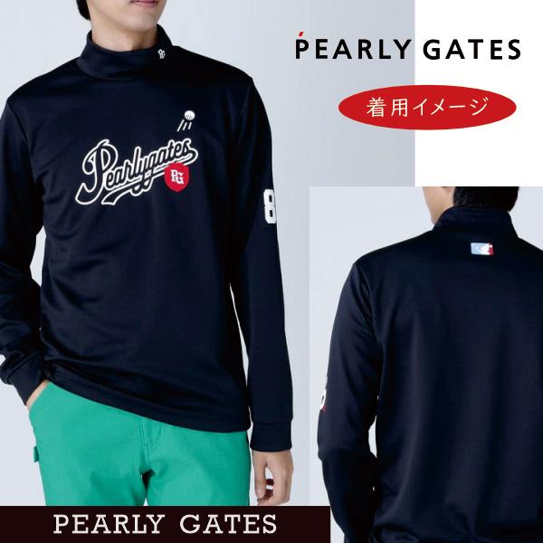 PEARLY GATES（パーリーゲイツ） 【NEW】PEARLY GATES 鹿の子ダンボールゼブラ メンズ長袖モックシャツ カットソー ...