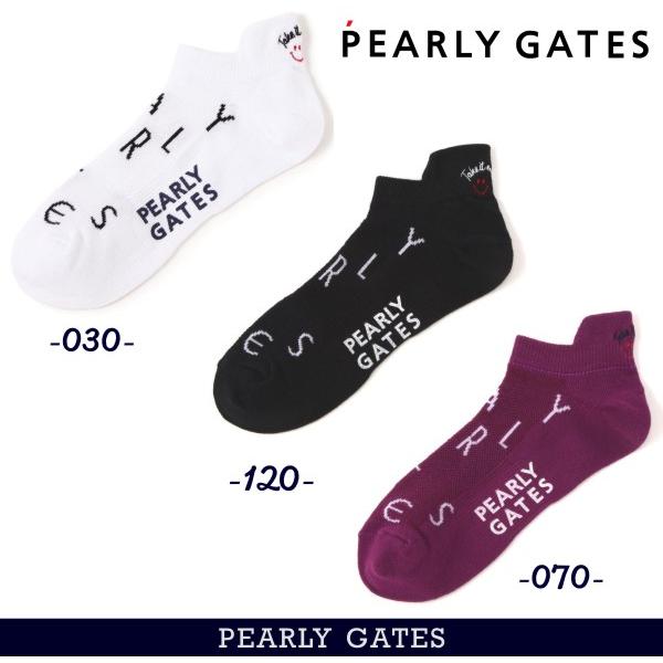 PEARLY GATES（パーリーゲイツ） 【PREMIUM SALE】PEARLY GATES レディス ランダムロゴアンクルソックス ...