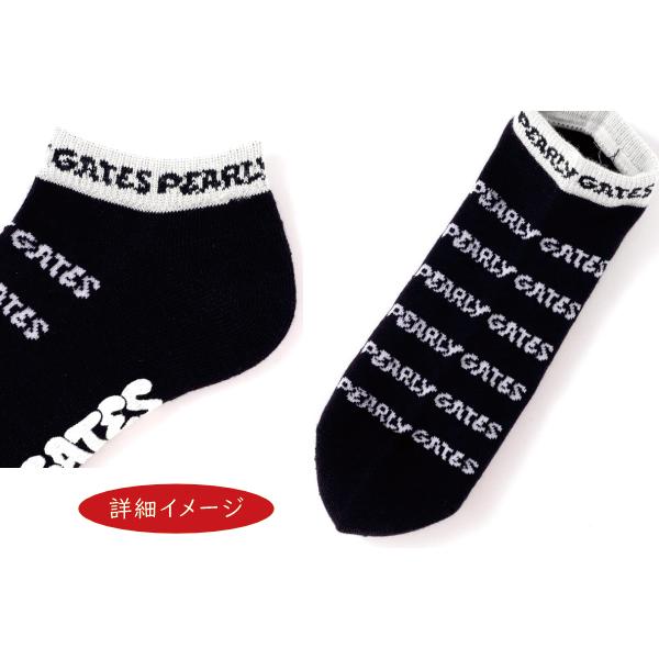 PEARLY GATES（パーリーゲイツ） 【NEW】PEARLY GATES メンズロゴボーダーアンクルソックス =MADE IN ...