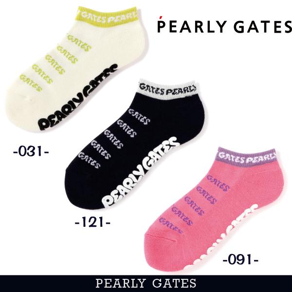 PEARLY GATES（パーリーゲイツ） 【NEW】PEARLY GATES レディスロゴボーダーアンクルソックス =MADE IN ...