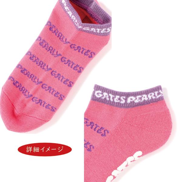PEARLY GATES（パーリーゲイツ） 【NEW】PEARLY GATES レディスロゴボーダーアンクルソックス =MADE IN ...