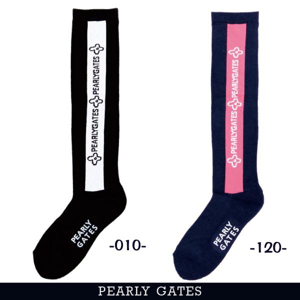 PEARLY GATES（パーリーゲイツ） 【NEW】PEARLY GATES レディスロゴラインハイソックス =MADE IN JAPAN ...