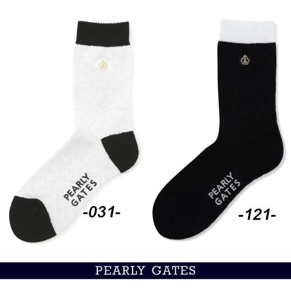 PEARLY GATES（パーリーゲイツ） 【NEW】PEARLY GATES メンズ 変形ダイヤ柄ミドルソックス =MADE IN ...