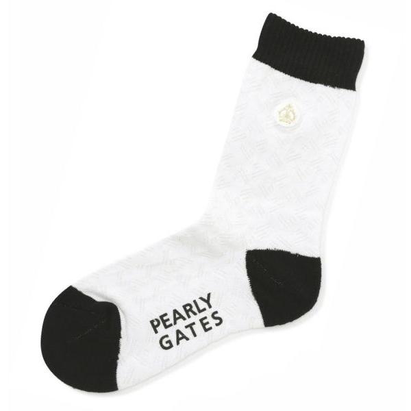 PEARLY GATES（パーリーゲイツ） 【NEW】PEARLY GATES レディス 変形ダイヤ柄ミドルソックス =MADE IN ...