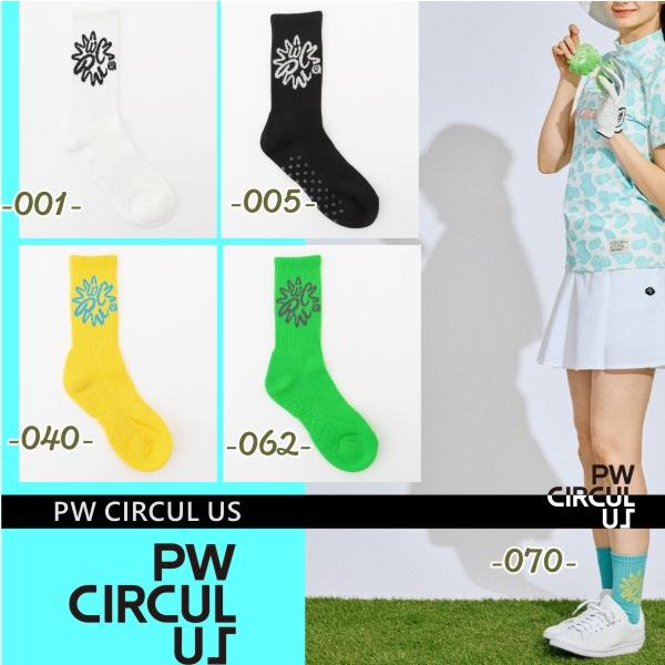 PW CIRCULUS 【PW CIRCULUS・ピーダブリュサーキュラス】 【虫よけ加工】レディース サークルロゴ ミドルソックス【GN7WGM-0304】 : GOLF WAVE ...