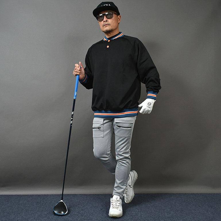 COMONGOLF ゴルフ ゴルフウェア メンズ 長袖 スウェットアウター ストレッチ ジャージ ウェット プルオーバー ゴルフトップス 秋冬 サンタリート CG-AB2332 : メンズ ...