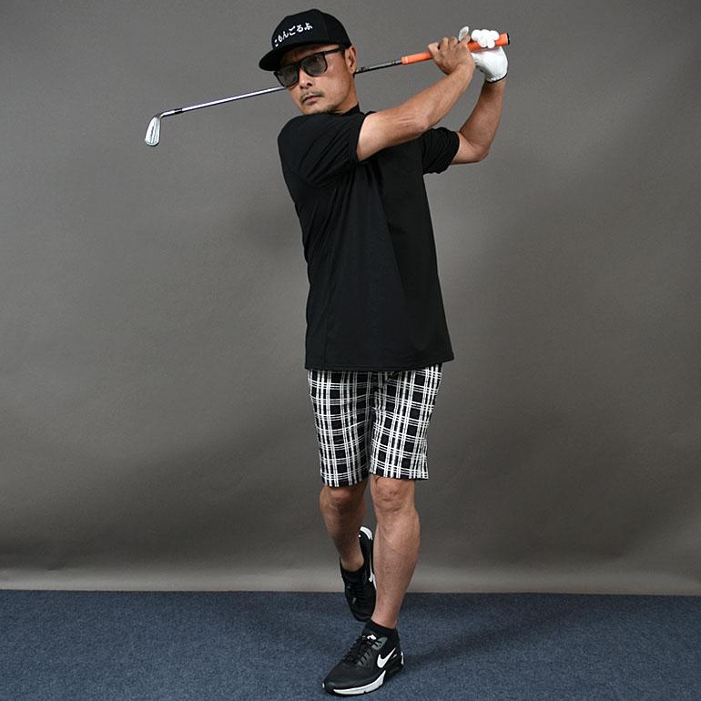 COMONGOLF（コモンゴルフ） ゴルフウエア メンズ 半袖 モックネック ドライ ゴルフ 夏 インナー シャツ ストレッチ 無地 ブラック ホワイト 春 サンタリート CG-AB2442 ...