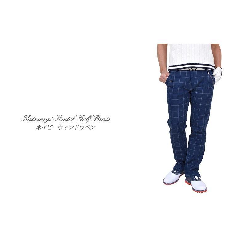 ゴルフウェア メンズ ゴルフパンツ ストレッチ ズボン スリット入り 大きいサイズ おしゃれ チェック柄 春 秋 サンタリート コモンゴルフ ...