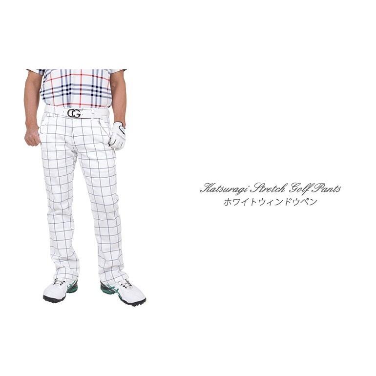 ゴルフウェア メンズ ゴルフパンツ ストレッチ ズボン スリット入り 大きいサイズ おしゃれ チェック柄 春 秋 サンタリート コモンゴルフ ...