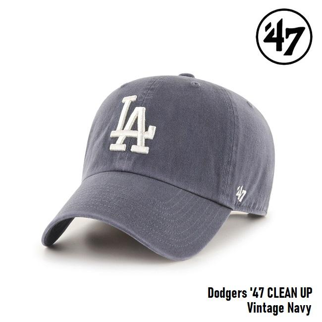 NEW ERA 47 キャップ '47 Brand フォーティセブン CLEAN UP Dodgers Vintage Navy MLB CAP LA ロサンゼルス ドジャース ビンテージ ...