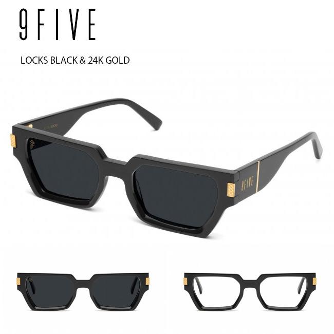 9five サングラス LOCKS Black & 24k Gold ナインファイブ 眼鏡 HIP HOP界やNBAからも支持 春夏 秋冬 ...
