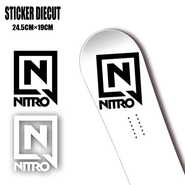 NITRO(スポーツ) ステッカー NITRO STICKER DIECUT Lサイズ カッティング 字抜き スノーボード SNOWBOARD ...