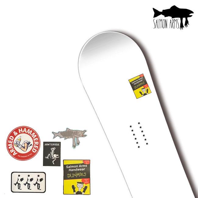 ステッカー SALMON ARMS Digi STICKER 23-24 サーモン アームズ シャケ 鮭 スノーボード用グローブ MITT ...