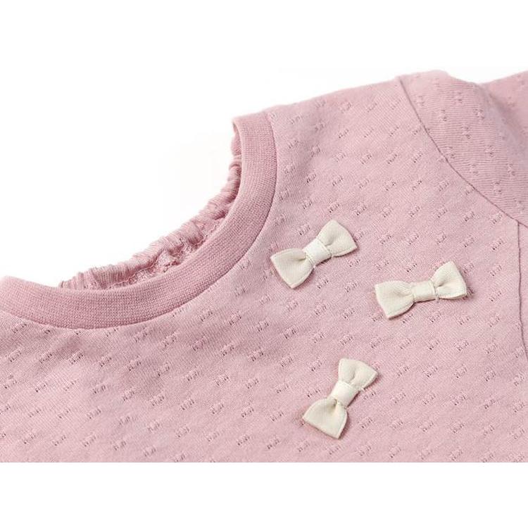 tシャツ ビケットクラブ 女の子 80cm 90cm 100cm 110cm 10301 アイレット胸元リボン切替Tシャツ Biquette Club キッズ おしゃれ 長袖 : golly ...