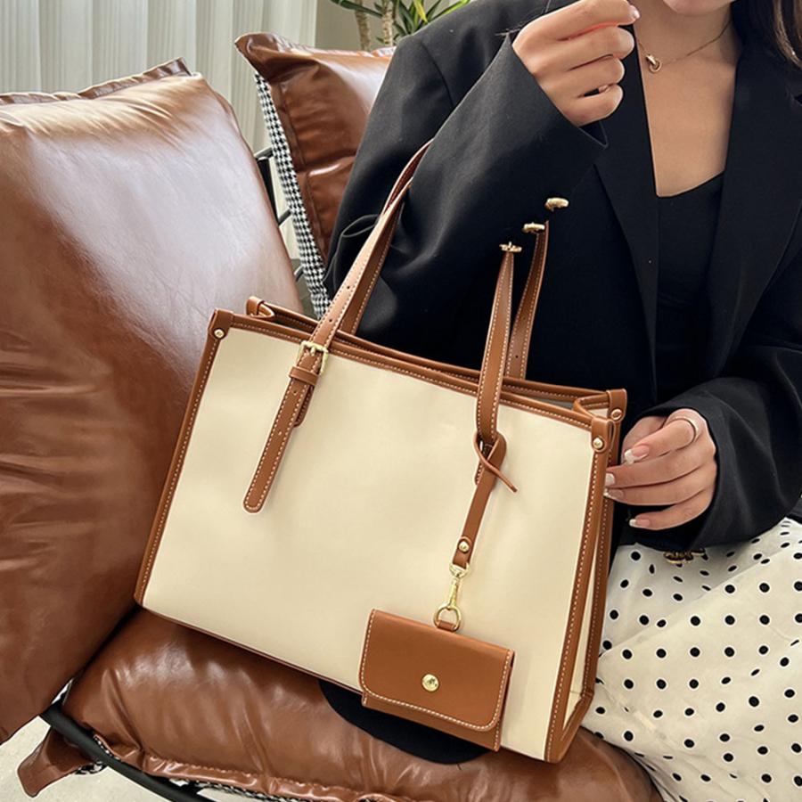 トートバッグ レディース 大きめ A4 レザー シンプル おしゃれ 人気 肩掛け 大容量 マチあり 収納 通勤 通学 ビジネス ブラック ブラウン bag0076 : GOLWIS - 通販 ...