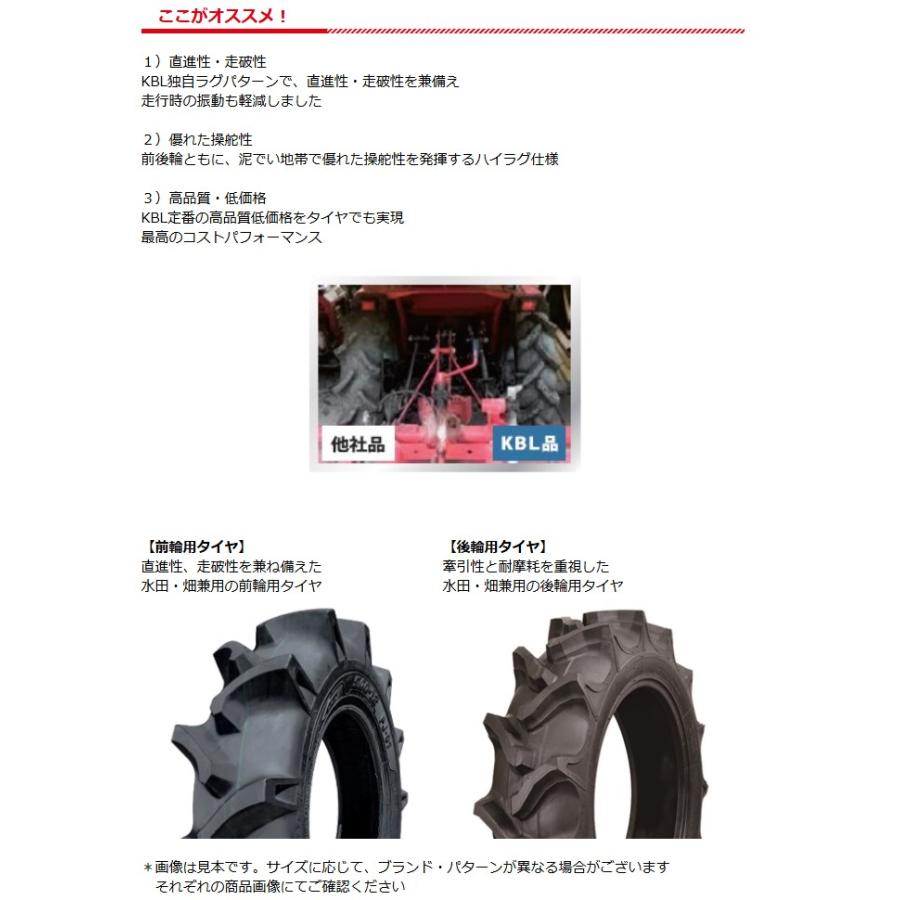 KBL STタイヤ 11.2-24 4PR 後輪 小型トラクタ用 対応リム W9(W10)用 対応チューブ 0871N用 ★チューブの有無をお選びください バイアス Bias ハイラグ 駆動輪 ...