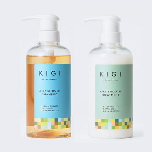 KIGI By Sierra Organica エアリースムース シャンプー500ml、トリートメント500g セット : kigi-airy ...