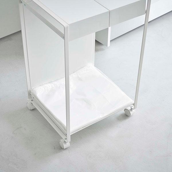 tower 蓋付き目隠し分別ダストワゴン 2分別 ゴミ箱 白 黒 山崎実業 タワー ごみ箱 レジ袋ホルダー ふた付き キッチン 分別 カウンター ラック下 5975 5976 : 家具 ...