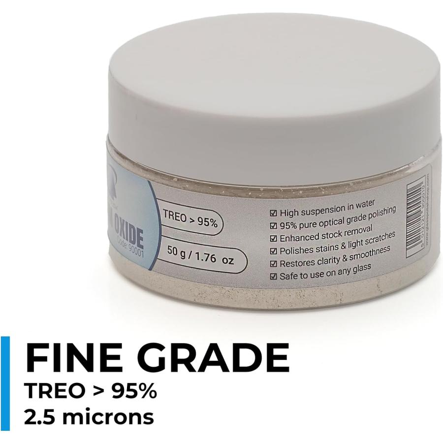 【並行輸入品】50 grams Cerium Oxide Glass Polishing Powder 2.5テつオm TREO 95% ...