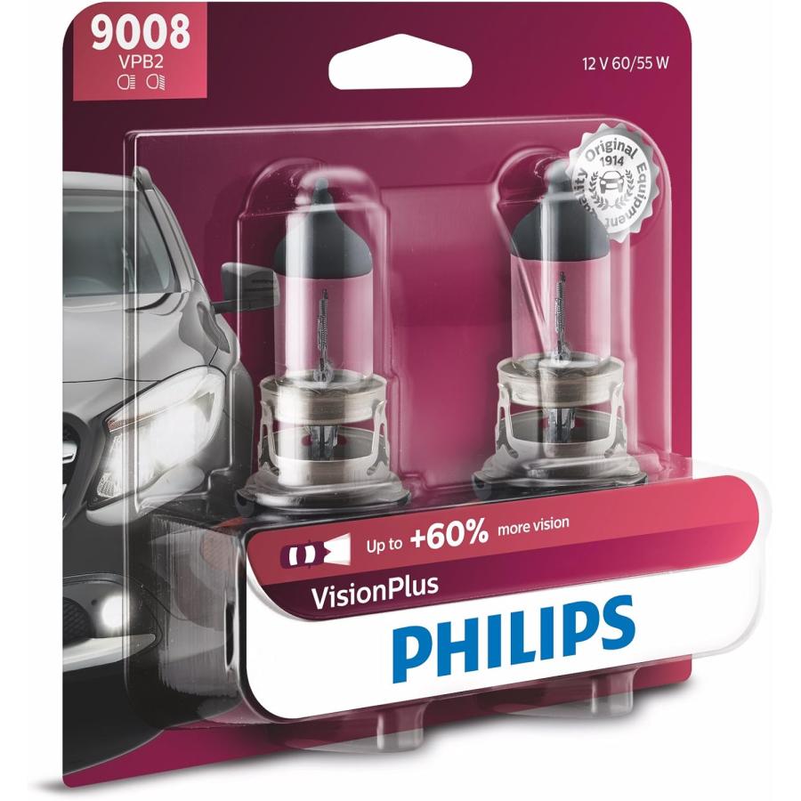 Philips 【並行輸入品】Philips Automotive Lighting 9008 / H13 VisionPlus ...
