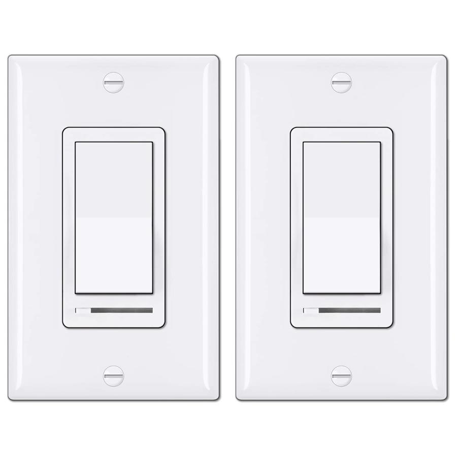 [2 Pack] BESTTEN Dimmer Light Switch Universal Lighting Control Single ...